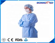 BM-7025 Good Qulaity Hospital Use Professional Protective Plastic Disposable Blue Color Patient Surgical Gown