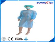 BM-7025 Good Qulaity Hospital Use Professional Protective Plastic Disposable Blue Color Patient Surgical Gown